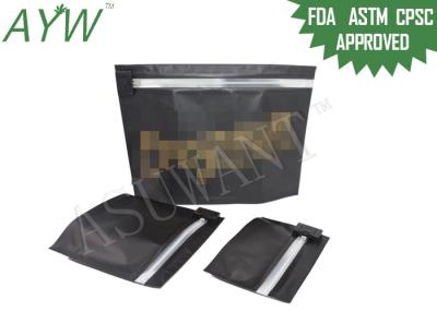 China Black Laminated Material Child resistant  k Bags For Weed Packaging for sale