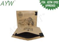 China Tobacco Packaging Child Resistant Bags Kraft Paper With Small Size / Transparent Zip for sale
