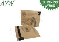 China Tobacco Packaging Child Resistant Bags Kraft Paper With Small Size / Transparent Zip for sale