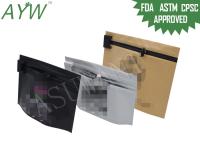 China Child Resistant Bags For Weed Seeds Packaging / Kraft Paper Zip Lock Bags With Zipper for sale