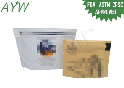 China Medical Marijuana Packaging Stand Up Plastic Bags With Top Child Proof Zipper for sale