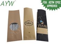 China Multiple Uses Kraft Paper Bags Inside Foil / Clear Window For Dried Coffee Bean for sale