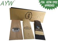 China Multiple Uses Kraft Paper Bags Inside Foil / Clear Window For Dried Coffee Bean for sale
