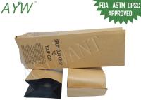 China Brown Paper Coffee Bean Packaging Bag Aluminum Foil With One Way Valve for sale