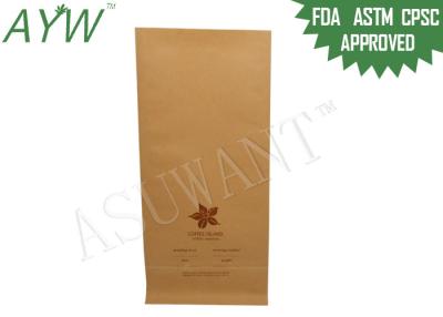 China Eight Side Sealed Coffee Tea Bags Flat Bottom Kraft Paper With Top Load for sale