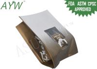 China Square Box Coffee Tea Bags Block Bottom Custom Printed With Clear Window for sale