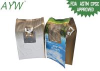 China Gravure Printing Brown Paper Coffee Bags / Green Tea Bags Block Bottom With Valve for sale