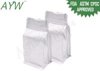 China Quad Sealing Coffee Tea Bags Glossy White , Stand Up Zipper Bag For Food Storage for sale