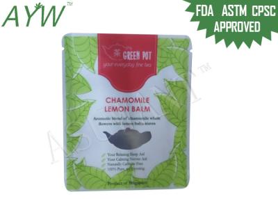 China Zip Lock Tea Packing Plastic Bag 2lb / 5lb Barrier With Customized Logo Printing for sale
