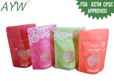 China 1 / 8oz Stand Up Food Packaging Bags Double Track Tab For Dried Flower Tea for sale