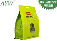 China Clear Window Food Packaging Bags Smell Proof Flat Square Bottom Metallized Zip Lock for sale