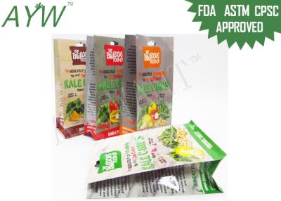 China Stand Up Paper Flat Bottom Bags Moisture Proof  For Dried Banana / Fruit for sale