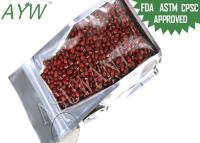 China Flat Bottom Gusset Bags For Food , Clear Plastic Bags With Silver Laminated Aluminum Foil for sale