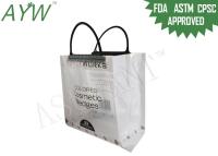 China Side Gusset Flat Bottom Portable Shopping Bag PET With Handle / Customized Logo Printing for sale