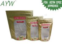 China FDA 130 Mic Resealable Mylar Ziplock Bags Packaging Bags PET / PE For Organic Beans for sale