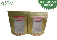 China FDA 130 Mic Resealable Mylar Ziplock Bags Packaging Bags PET / PE For Organic Beans for sale