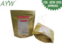 China FDA 130 Mic Resealable Mylar Ziplock Bags Packaging Bags PET / PE For Organic Beans for sale