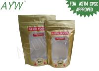 China FDA 130 Mic Resealable Mylar Ziplock Bags Packaging Bags PET / PE For Organic Beans for sale