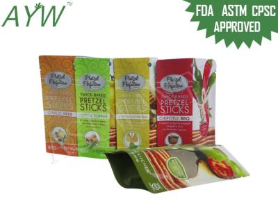China Zipper Food Packaging Bags Environmentally Ally Friendly Gravure Printing For Snack Packaging for sale