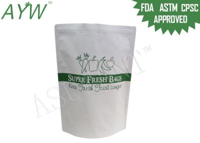 China Reclosable Food Packaging Bags Smell / Moisture Proof For Green Vegetables for sale