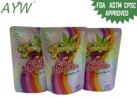 China Eco Friendly Stand Up Foil Pouches Cold Resistant , Commercial Zip Up Plastic Bags For Juice Packaging for sale