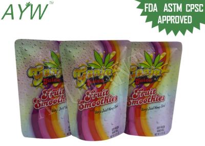 China Eco Friendly Stand Up Foil Pouches Cold Resistant , Commercial Zip Up Plastic Bags For Juice Packaging for sale