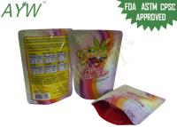 China Eco Friendly Stand Up Foil Pouches Cold Resistant , Commercial Zip Up Plastic Bags For Juice Packaging for sale