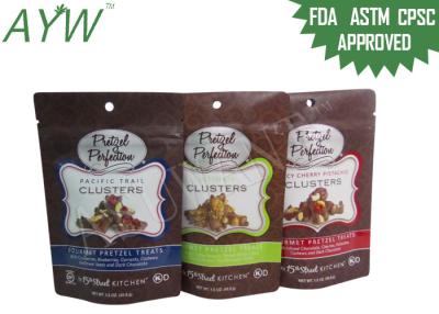 China Plastic Food Stand Up k Bags Moisture Resistant , PET Biodegradable Food Packaging Pouches for sale