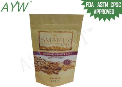 China 320g Kraft Paper Mylar Food Bags For Nutrient Blueberry Redbean Oatmeal for sale