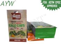 China Flat Bottom Custom Printed Food Bags S / M Size With Reusable Zip Lock for sale