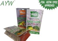 China Flat Bottom Custom Printed Food Bags S / M Size With Reusable Zip Lock for sale