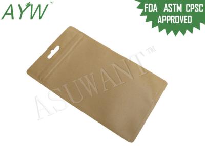 China Healthy Food Transparent Kraft Paper Zipper Bag With See Through Window for sale