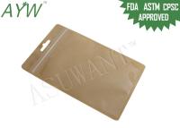 China Healthy Food Transparent Kraft Paper Zipper Bag With See Through Window for sale