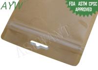 China Healthy Food Transparent Kraft Paper Zipper Bag With See Through Window for sale