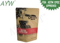 China Fresh Roasted Coffee Kraft Paper Zipper Bags 500g For Crema Espresso Beans for sale