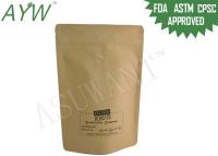 China Fresh Roasted Coffee Kraft Paper Zipper Bags 500g For Crema Espresso Beans for sale