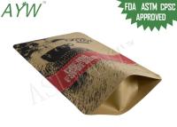 China Fresh Roasted Coffee Kraft Paper Zipper Bags 500g For Crema Espresso Beans for sale