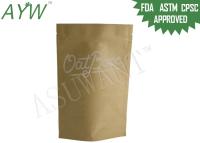 China Stand Up Pouch Kraft Resealable Pouches , 1kg Kraft Paper Coffee Bags Doypack For Nuts Storage for sale