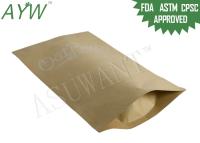 China Stand Up Pouch Kraft Resealable Pouches , 1kg Kraft Paper Coffee Bags Doypack For Nuts Storage for sale