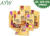 China Multiple Uses Waterproof Kraft Paper Zipper Bags Customized Size For Walnuts / Candy for sale