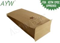 China Stand Up Brown Paper Coffee Bags Cusromized Logo Printing Without Window for sale
