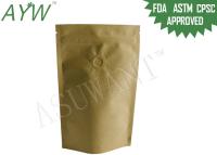 China Moisture Proof Kraft Paper Zipper Bags Zip Closure For Loose Tea Leaves for sale