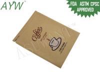 China Natural Brown Kraft Paper Zipper Bags Odors / UV Light Barrier With Food Grade Materials for sale