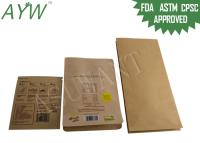 China Natural Brown Kraft Paper Zipper Bags Odors / UV Light Barrier With Food Grade Materials for sale