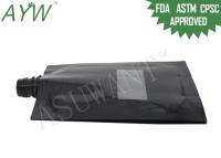 China Glossy Black Liquid Spout Bags Clear Window For Soft Drinks / Energy Drinks for sale
