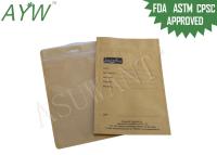 China One Side Clear Small Kraft Paper Bags For Areca Nut , OEM Kraft Stand Up Pouches With Window for sale