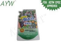 China Safety Pesticide Liquid Pouch Refill Packs For Flower , Flexible Green Plastic Bag With Spout for sale