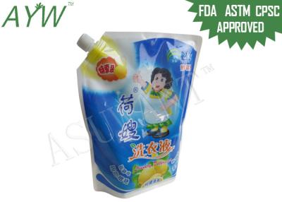 China 2KG Plastic Wash Fluid Liquid Spout Bag / Bags For Liquids Laundry Detergent Packaging for sale