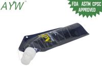 China Safe Non - Toxic Cool Liquid Spout Bags FDA Navy Blue With Side Hanging Hook for sale