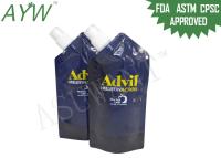 China Safe Non - Toxic Cool Liquid Spout Bags FDA Navy Blue With Side Hanging Hook for sale
